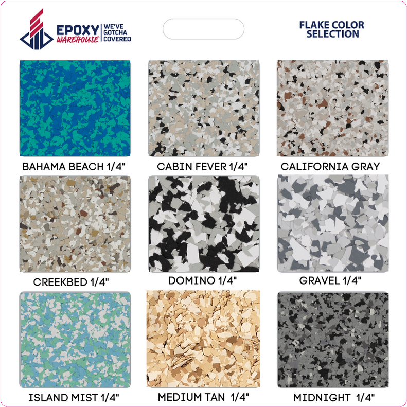 Epoxy Warehouse Sample Board - (24) Color Blend Stock Collection ...